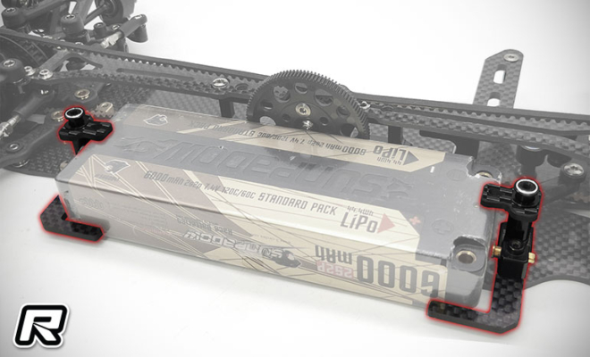 Red RC » T-Works X4/BD12 Easy-Snap Battery Holder Sets